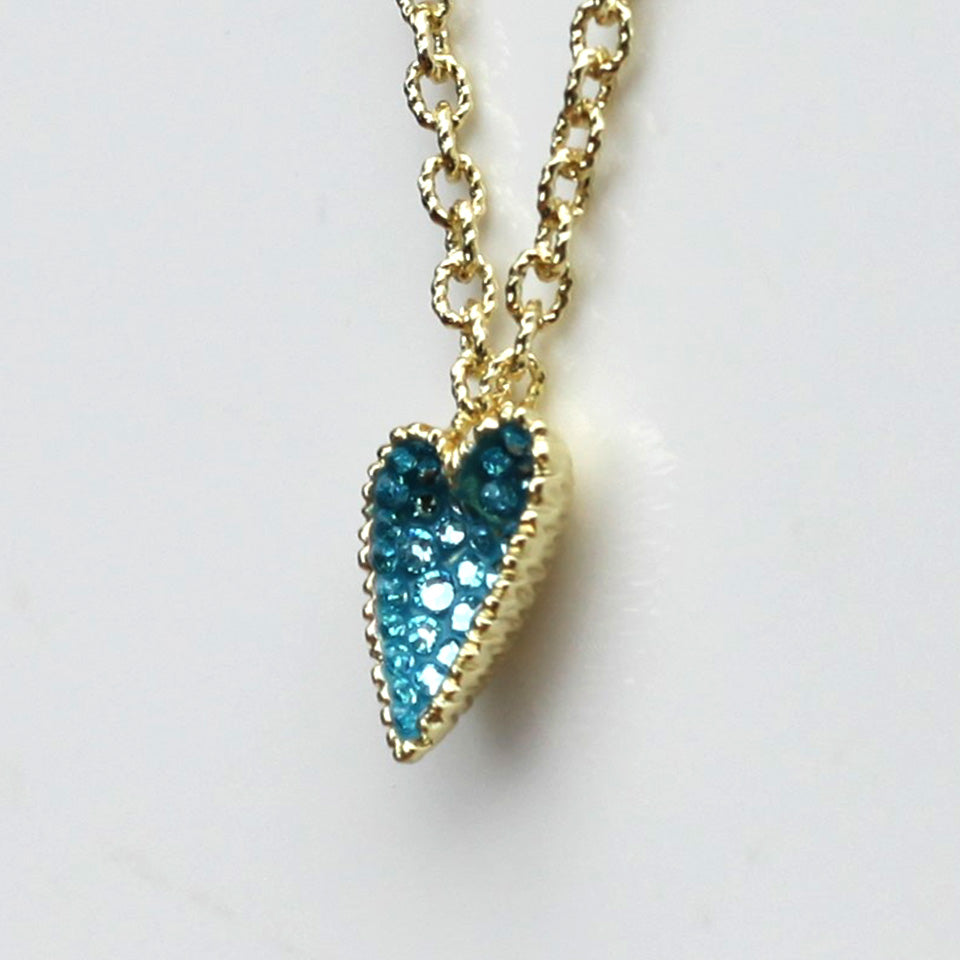 Geode Heart Necklace in Gold – Dominique Giordano Design